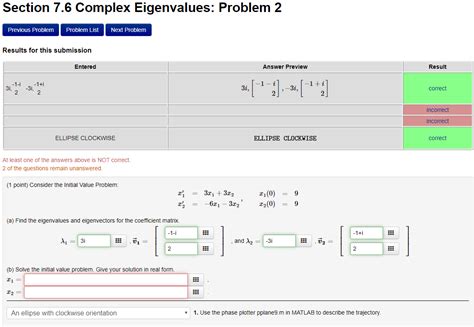 Solved Section 7 6 Complex Eigenvalues Problem 2 Problem