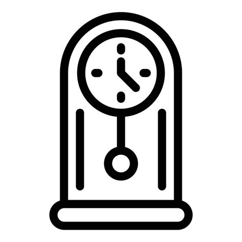 Time Pendulum Clock Icon Outline Style 15675452 Vector Art At Vecteezy