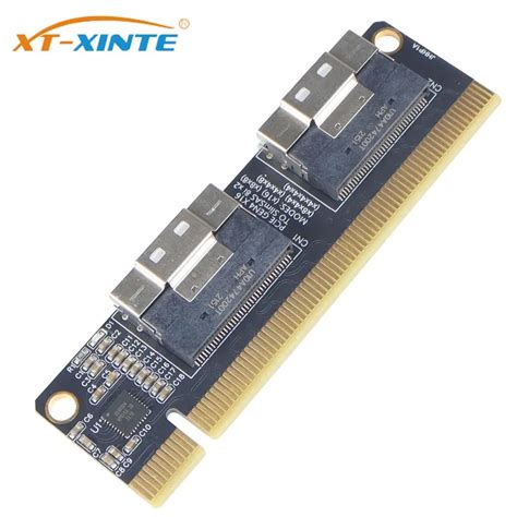 Pcie 4 0 X16 To 4 Ports Nvme Compatible Expansion Card Pci E 4 0 16x To Slimsas 8i X2 Sff8654