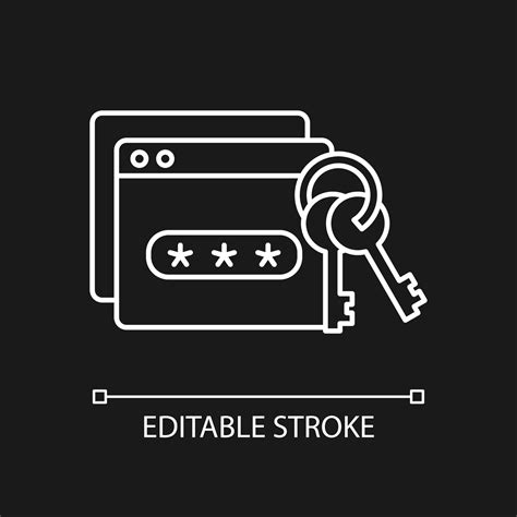 Password Management White Linear Icon For Dark Theme 3602854 Vector Art At Vecteezy