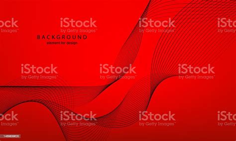 추상 그라데이션 배경입니다 디자인을위한 웨이브 요소 디지털 주파수 트랙 이퀄라이저 양식화 된 라인 아트 화려한 반짝이는 파도와 선 트렌디 한 컬러 레드 곡선 물결 모양의