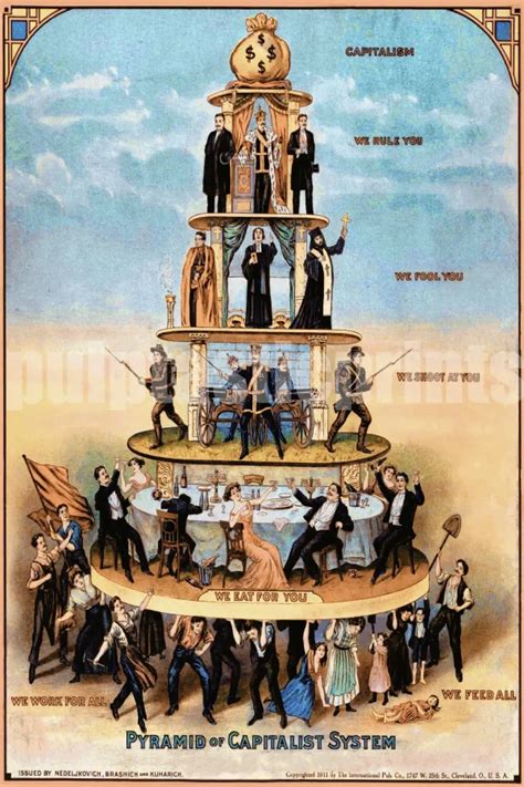 Pyramid Of The Capitalist System Anti Capitalist Poster