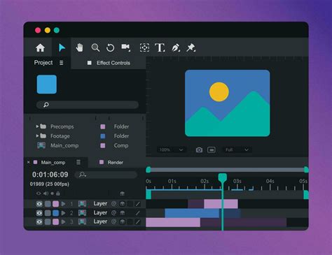 Motion Designer Software Creating Video Effects And Animations Vector