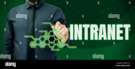 Text Caption Presenting Intranet Word Written On Local Or Restricted