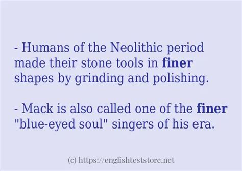 Finer Example Sentences Englishteststore Blog