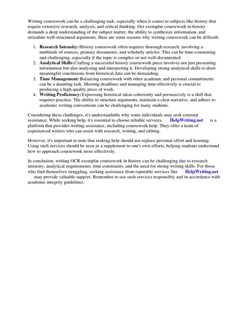 Ocr Exemplar Coursework History Pdf Saddam Hussein Iraq