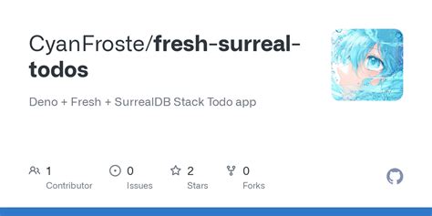 Github Cyanfrostefresh Surreal Todos Deno Fresh Surrealdb Stack Todo App