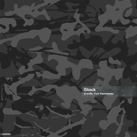 스트로크와 스플래시 모양 매끄러운 질감 카모 패턴으로 위장 육군 또는 사냥 검은 유니폼 직물과 직물에 대한 군사 배경 화면 검은