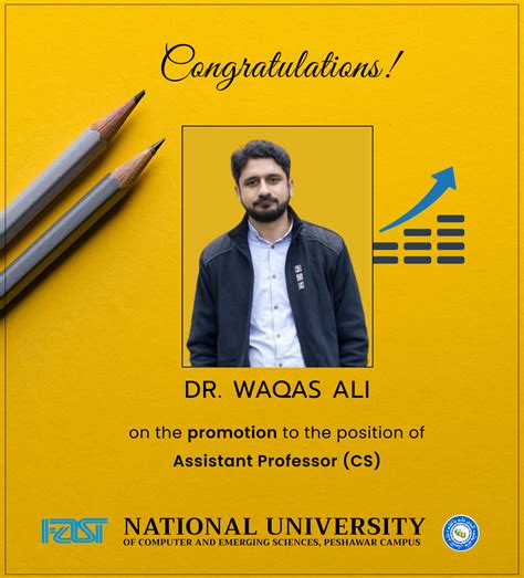 FAST NUCES Peshawar Campus On Twitter Big Congrats To Dr Waqas Ali