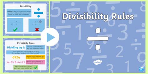 Divisibility Rules Powerpoint Scottish
