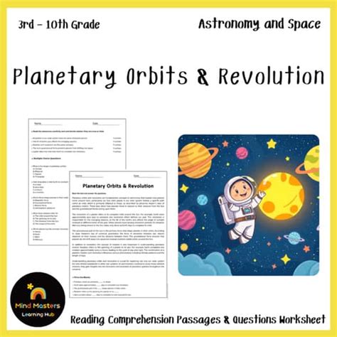 Planetary Orbits And Revolution Reading Comprehension Passages Tpt
