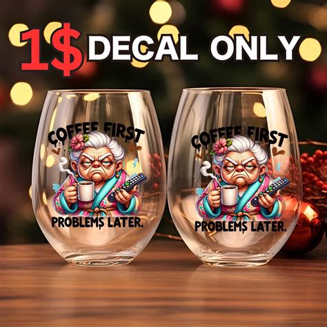 Coffee Decals For Cups Coffee Cup Stickers Uv Dtf Sticker Custom