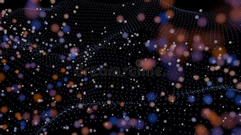 Abstract Data Flow Background With Binary Code Dynamic Waves