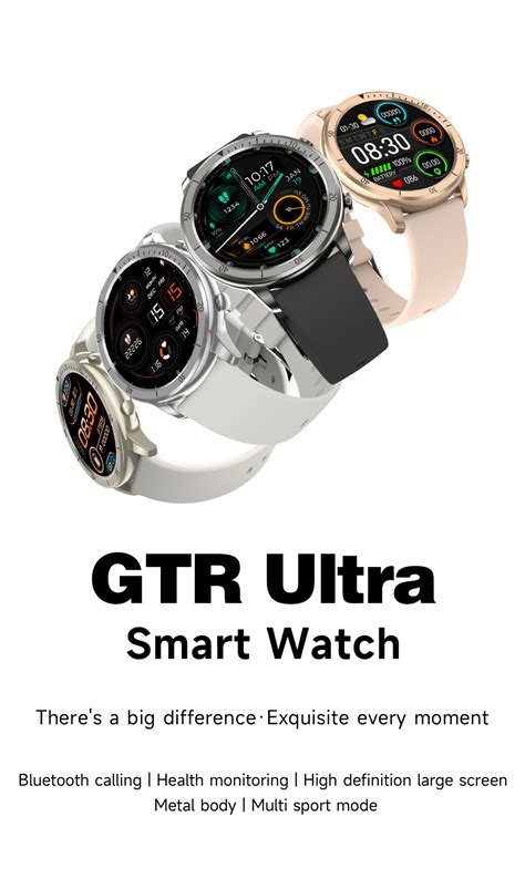 Aolon GTR Ultra Smart Watch Original Electroplated Metal 100 Sports Modes Running Pace Health