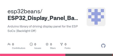 github esp32beans esp32 display panel backlight off arduino library