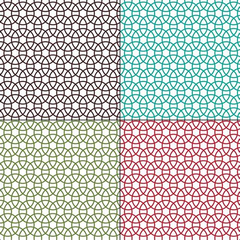 Seamless Interlocking Circles Geometric Patterns 517912 Vector Art At Vecteezy
