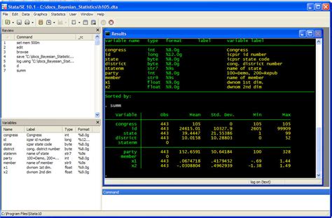 Running Regressions In STATA And WINBUGS