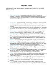 Midterm Terms To Know Docx MIDTERM TERMS Some Terms To Learn A One Sentence Definition