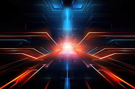 Premium Ai Image Sleek And Minimalistic Background With Glowing Lines And Futuristic Ui Elements
