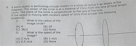 Answered 8 A Point Object Is Performing Circular Motion On A Circle