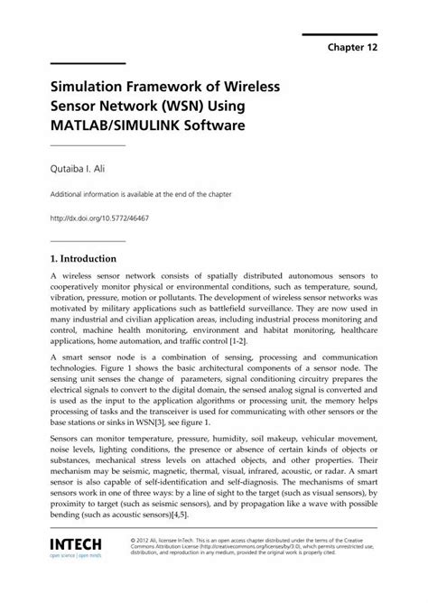 Pdf Simulation Framework Of Wireless Sensor Network Wsn Using