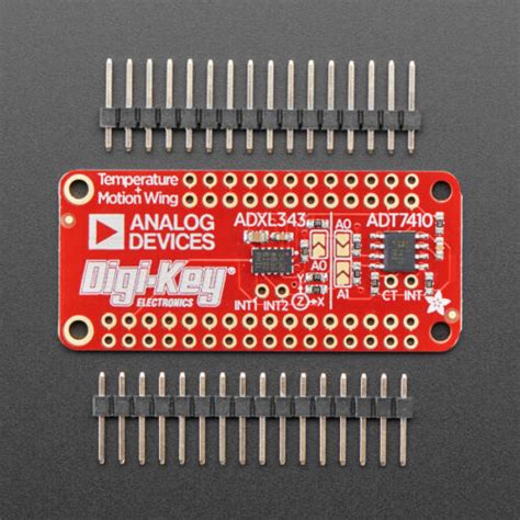 Adafruit Adxl343 Accel Adt7410 Temp Sensor Featherwing For Eg Arduino