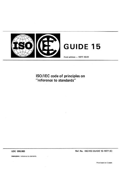 ISO IEC Guide ISO IEC Code Of Principles On Reference To Standards