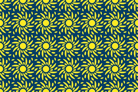 Sun Seamless Pattern Repeating Abstract Pattern With Sun Symbol