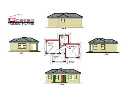 Front Elevation And Section Details Of The G 1 House Autocad Dwg Drawing File Is Provided