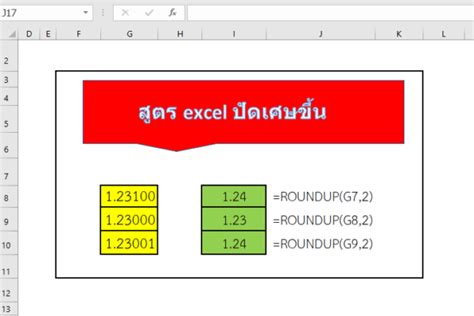 สูตร Excel ปัดเศษ 108 How To นานา สาระน่ารู้