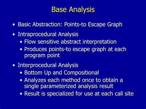 Ppt Incrementalized Pointer And Escape Analysis Powerpoint