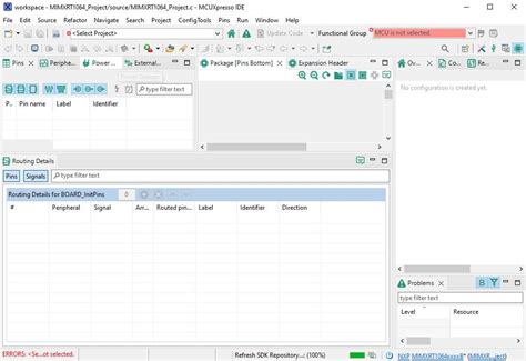 solved processor mimxrt1064xxxb is not supported by mcuxpressoide