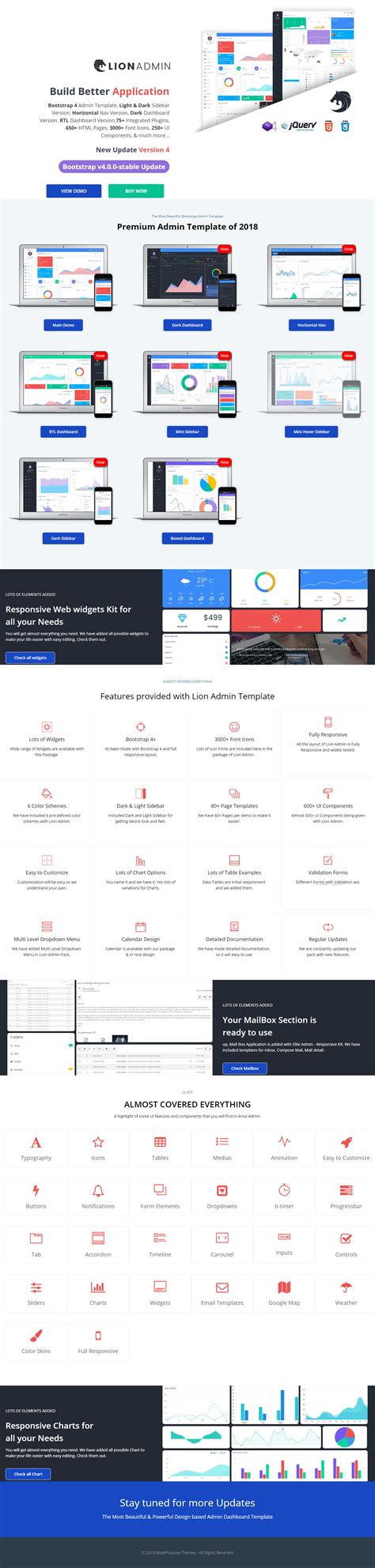 Lion Responsive Bootstrap 4 Admin Dashboard Template Behance
