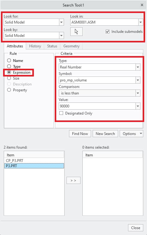 Solved How To Find Assembly Component With Different Unit Ptc