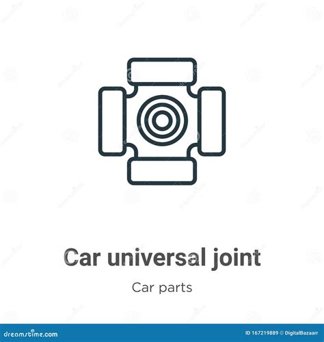Car Universal Joint Outline Vector Icon Thin Line Black Car Universal