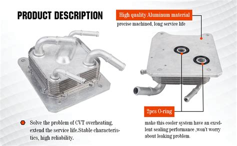 Engine Cvt Transmission Oil Cooler With O Rings Compatible