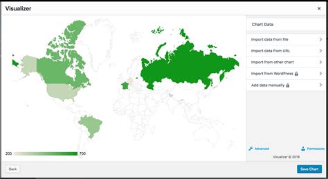 how to configure a geo chart in visualizer themeisle docs