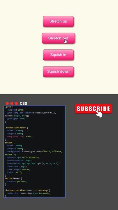 Css Squeezy Bounce Buttons Coding Webcoding Webdesign Htmlcss