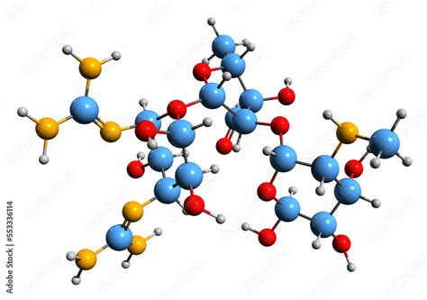 3d Image Of Streptomycin Skeletal Formula Molecular Chemical Structure Of Antibiotic