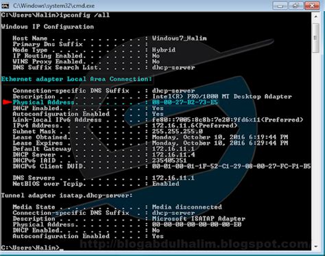 Konfigurasi DHCP Static Blog Abdul Halim