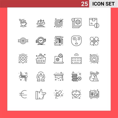Pictogram Set Of 25 Simple Lines Of Development Coding Law Target Darts