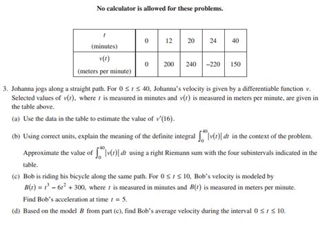 Ap Calculus Ab And Bc 2015 Question 3 Solutions Questions Videos