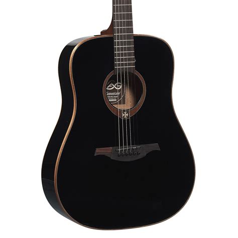 Lag T100d Dreadnought Acoustic Guitar Black At Gear4music