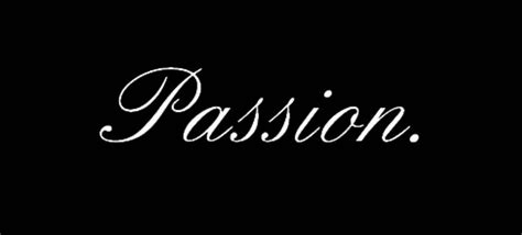 Passion Cursive Writing On Black Background