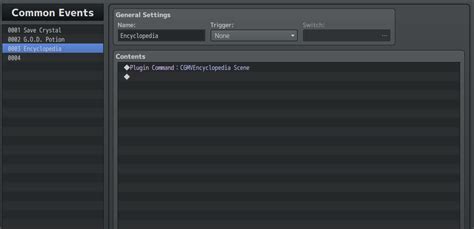 rmmv yanfly menu cgmv encyclopedia rpg maker forums