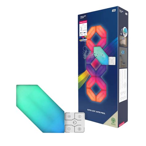 Led Wall Light Led Magic Panel Rgbw Hexagonal Set Of 12 Lightsie