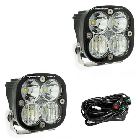 Baja Designs Squadron Sport Black Led Auxiliary Light Pod Pair