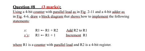 Solved Question Marks Using A Bit Counter With Chegg