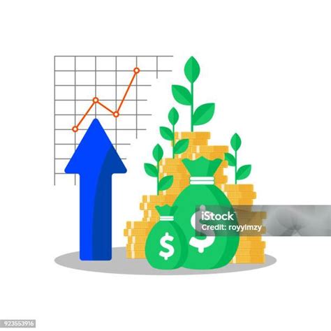 나무 동전 스택을 상호 기금 소득 증가 금융 전략 성능 금리 예산 균형 매출 성장 신용 돈 평면 아이콘 벡터 일러스트 레이 션에