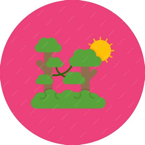 Premium Vector Jungle Landscape Flat Illustration